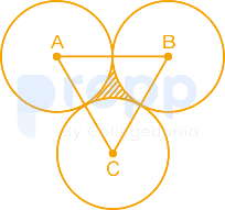 Geometry: Shaded Area of Three Overlapping Circles