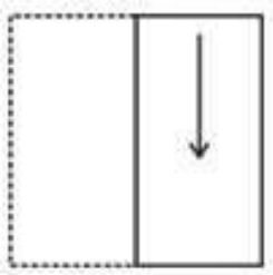 A square transparent sheet with a pattern is shown