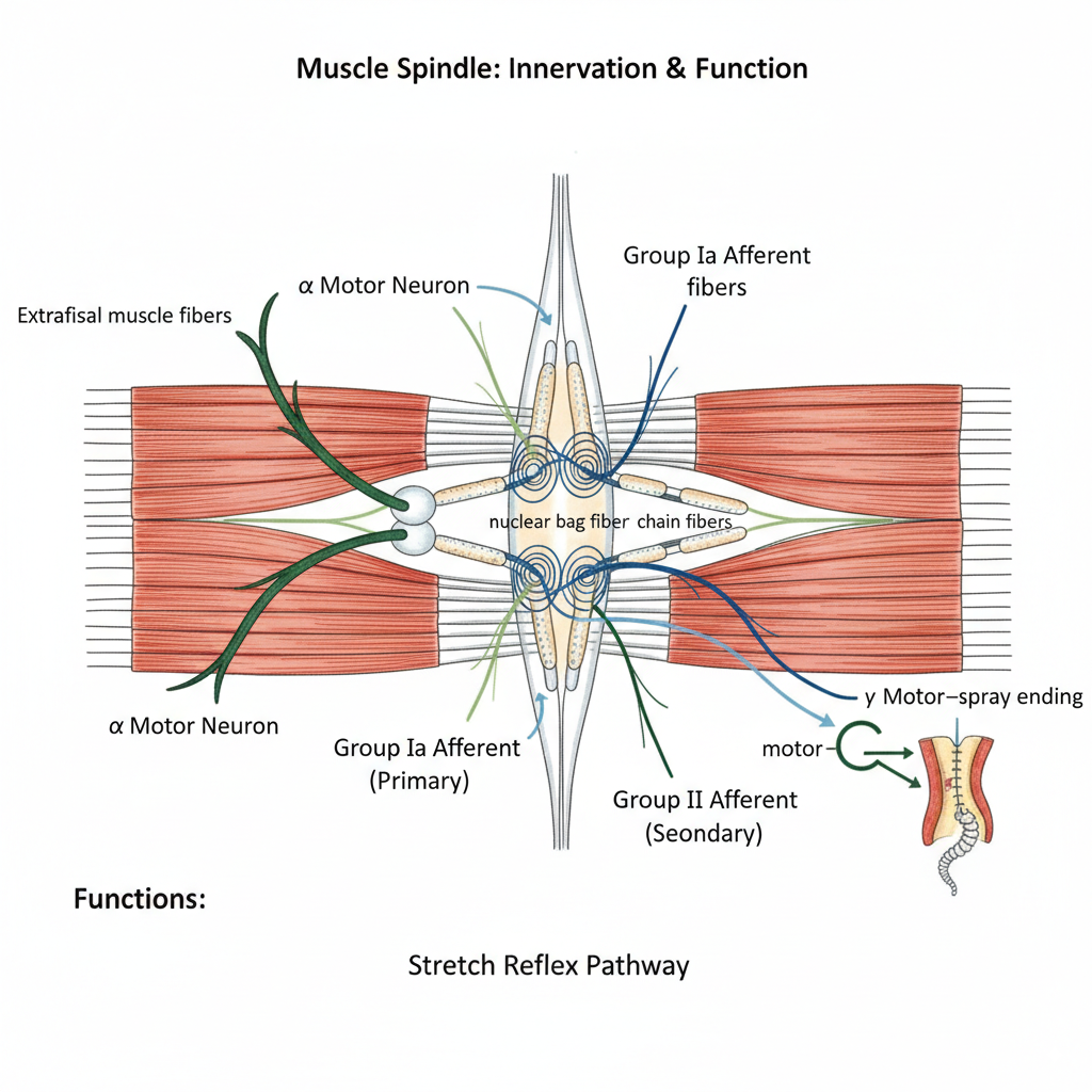 With the help of a suitable diagram, explain the innervation and ...