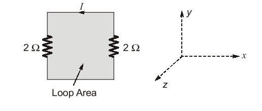 Two resistors are connected in a circuit loop of a