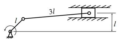 An offset slider-crank mechanism is shown in the figure. If the length ...