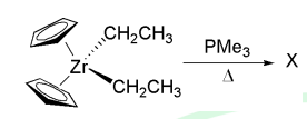 The given zirconocene compound, $(\eta^5-\text{Cp})_2\text{ZrEt}_2 ...