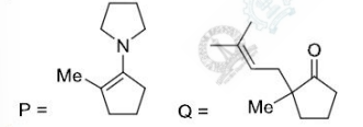 The structures of the intermediate [P] and major p