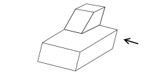 A block with a trapezoidal cross-section is placed over a block with ...