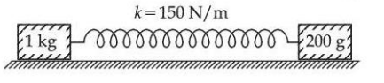 Calculate Angular Frequency of a Two-Body Spring-Mass System